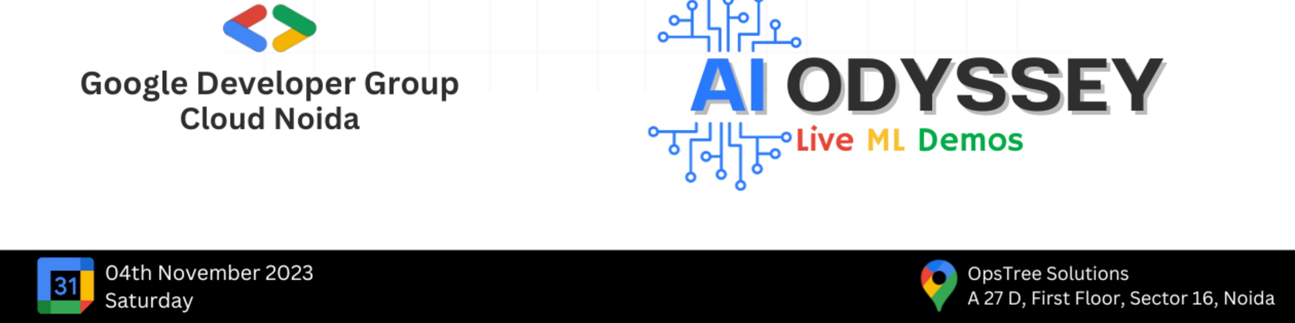 See AI Odyssey - Live ML Demos at Google Developer Groups GDG Cloud Noida